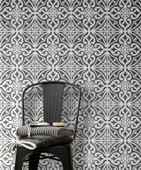 VICTORIA Black Tile 33x33cm | Decor 8 Stornoway