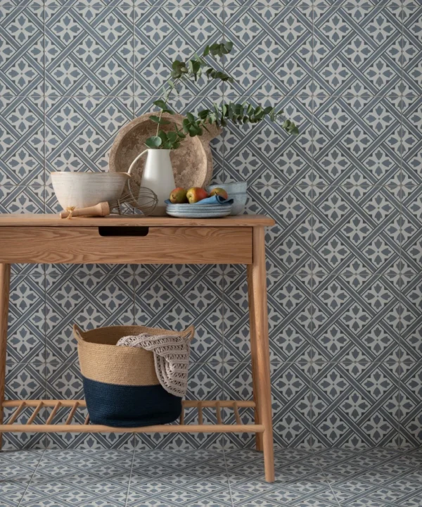 FLEUR Blue Tile 33x33cm | Decor 8 Stornoway